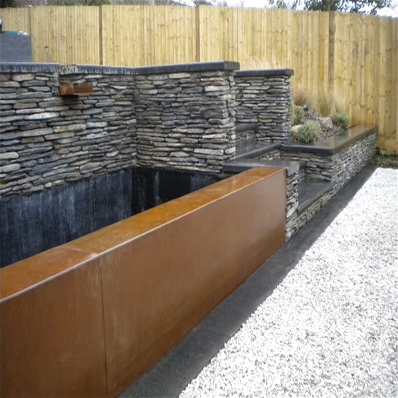 Customized Backyard Water Feature Design-Corten Steel Water Feature