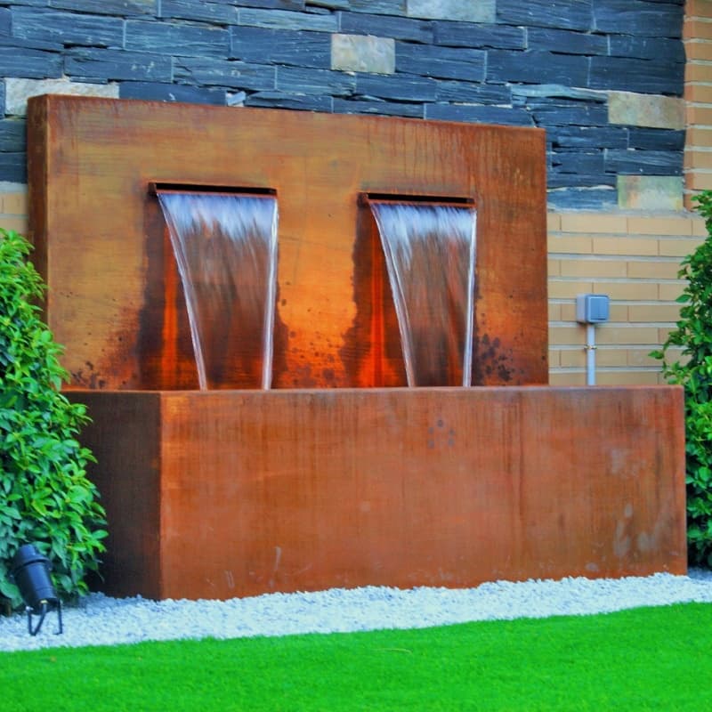 Industrial Style Corten Outdoor Water Fountain Design-Corten Steel ...