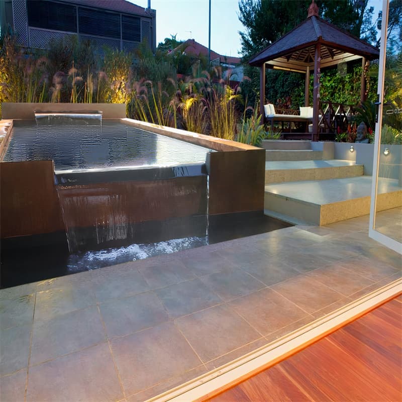 Customized Backyard Water Feature Design-Corten Steel Water Feature