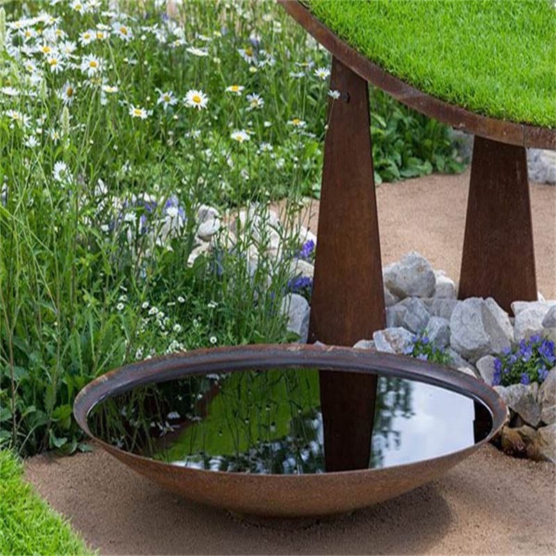 Water Feature in Corten Steel-Corten Steel Water Feature